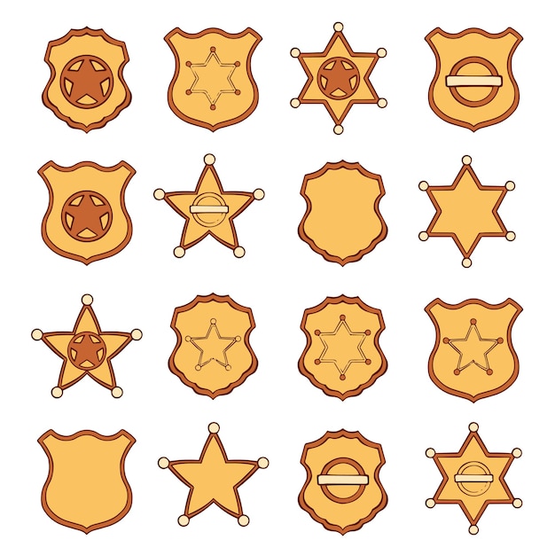 Whimsical Sheriff's Star Badges: A Playful Wild West Collection | Jiffy ...