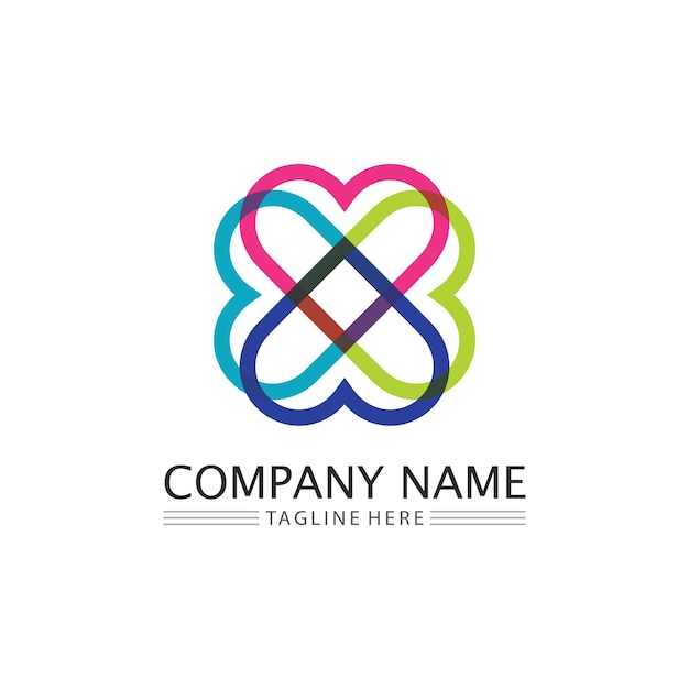 Vibrant Intersecting Hearts Logo Design | Jiffy Designs