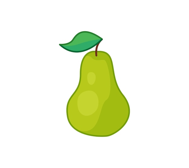 Vibrant Green Pear with Leaf Accent | Jiffy Designs