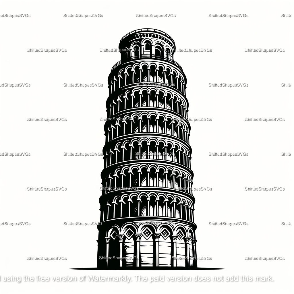 Leaning Tower of Pisa SVG Bundle | Jiffy Designs