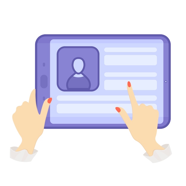 Hands Filling Out Digital Identity Form on Tablet | Jiffy Designs
