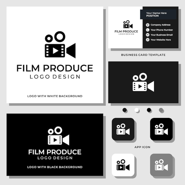 Minimalist Film Production Logo with Sleek Camera Silhouette | Jiffy ...
