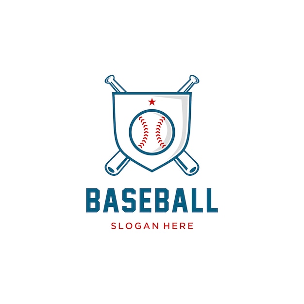 Iconic Baseball Emblem with Crossed Bats and Stars | Jiffy Designs