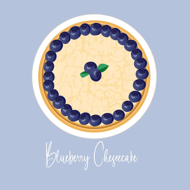 Delightful Blueberry Tart with a Vibrant Floral Accent | Jiffy Designs