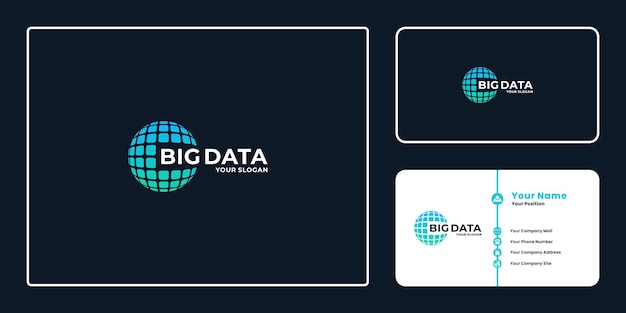 Vibrant Global Data Visualization Logo and Business Card | Jiffy Designs