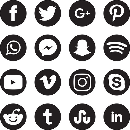 Collection Of Social Media Icons Template Vector | Jiffy Designs