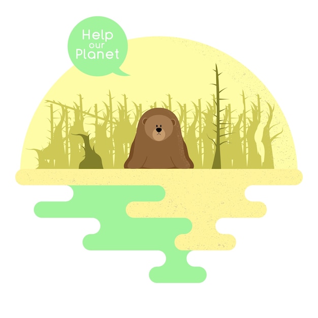 Adorable Creature Seeking Help Amid Deforestation Landscape | Jiffy Designs