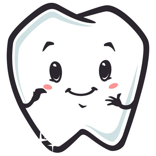 Vector Illustration Of Cute Cartoon Baby Tooth For Design Element ...