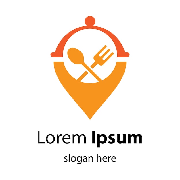 Vibrant Dining Emblem with Crossed Utensils and Location Marker | Jiffy ...