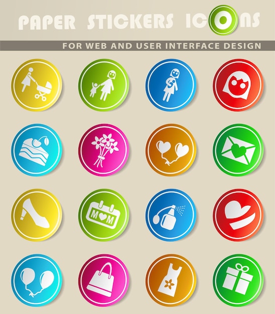 Vibrant Collection of Versatile Paper Stickers for Web and UI Design ...