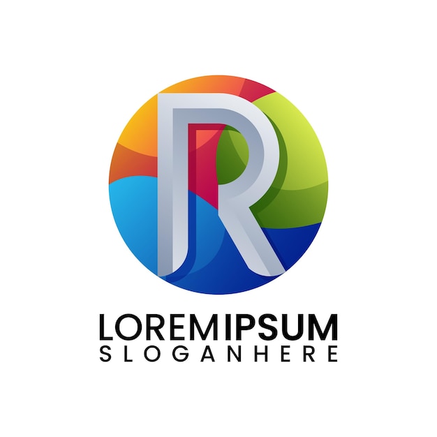 Vibrant Geometric Letter R Logo with Overlapping Shapes | Jiffy Designs