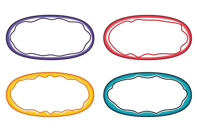 Vibrant Oval Frames in Playful Primary Colors | Jiffy Designs