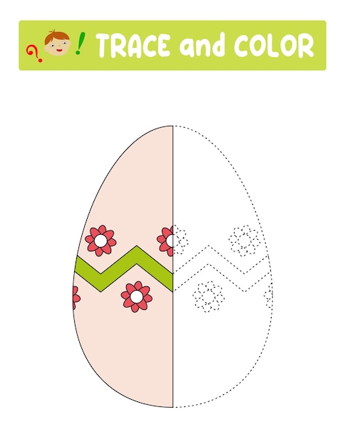 Vibrant Floral Easter Egg: Trace and Color | Jiffy Designs