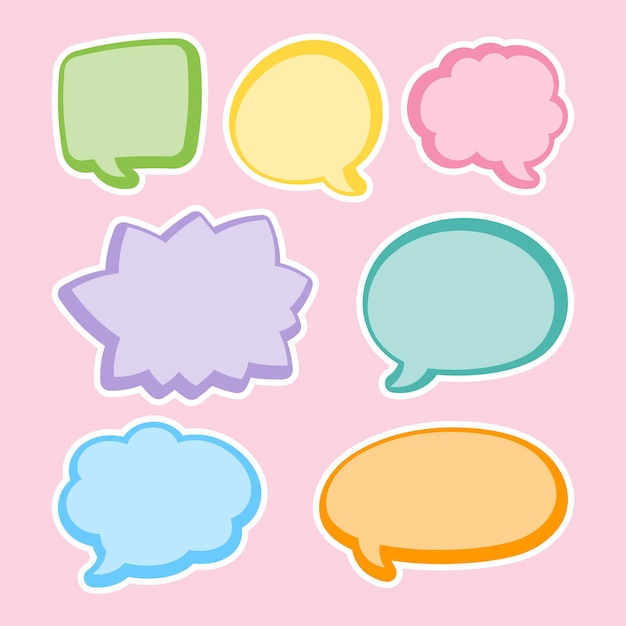 Vibrant Pastel Speech Bubbles for Conversation and Expression | Jiffy ...