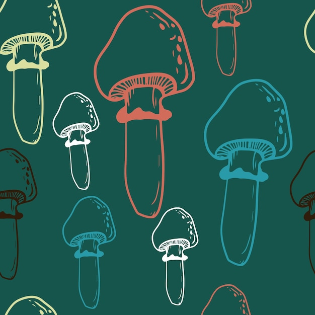 Vibrant Mushroom Motif: A Whimsical Collection for Versatile Designs ...