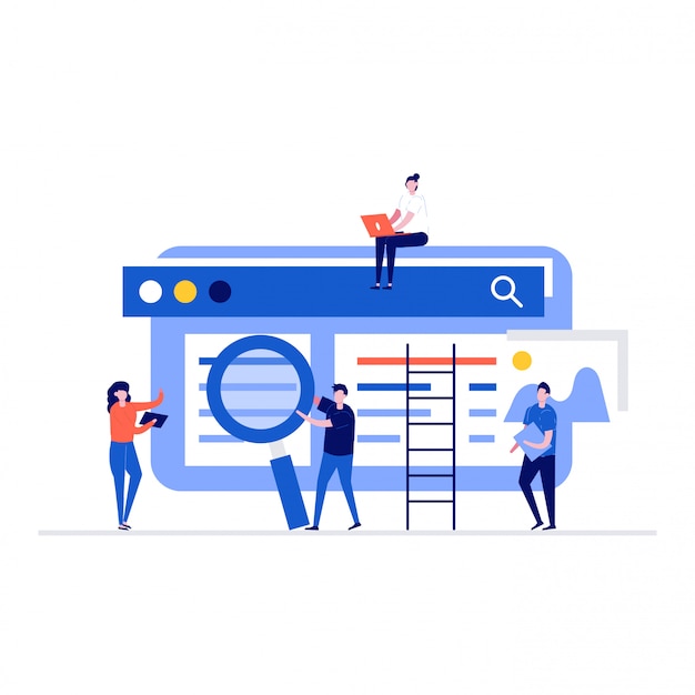 Vibrant Search Engine Interface with Diverse Users | Jiffy Designs