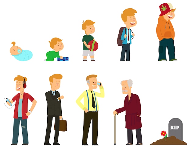Diverse Illustrations of People at Different Life Stages | Jiffy Designs