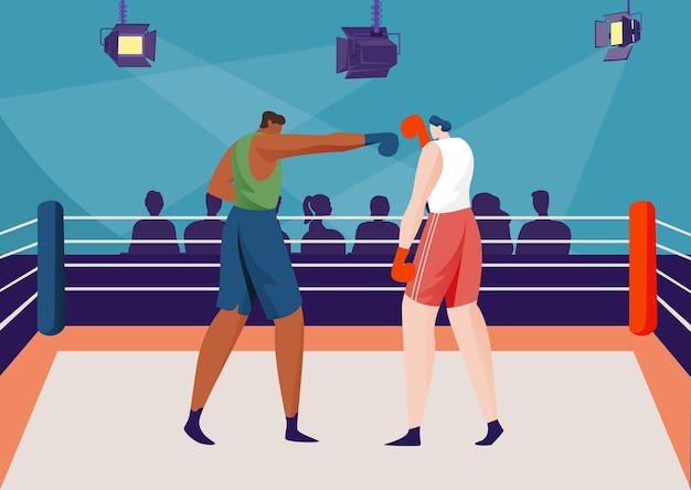 Intense Boxing Match in the Spotlight | Jiffy Designs