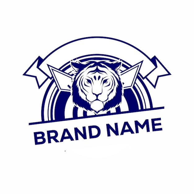 Fierce Tiger Mascot with Crossed Lightning Bolts Logo | Jiffy Designs