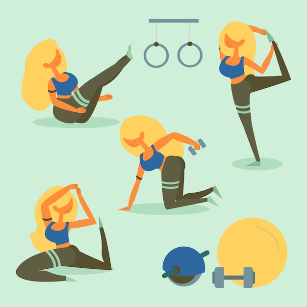 Diverse Collection of Playful Gym Character Illustrations | Jiffy Designs