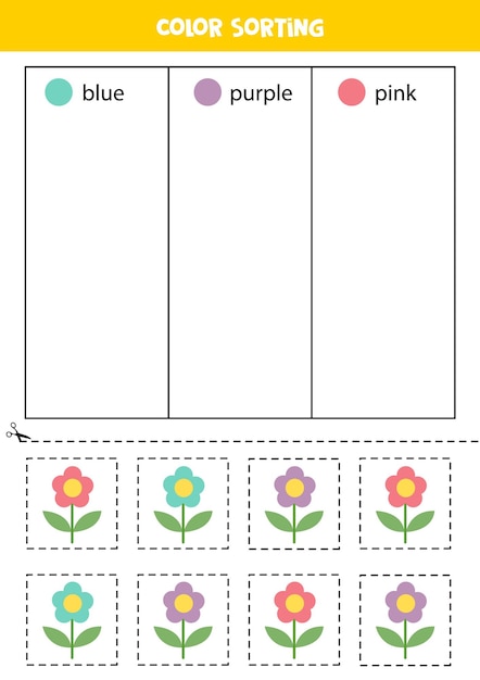 Vibrant Floral Color Sorting Activity for Kids | Jiffy Designs