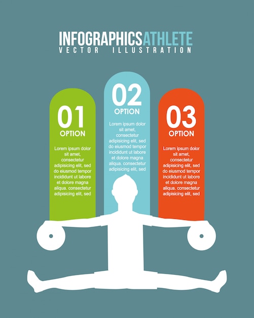 Vibrant Infographic Athlete Illustration with Colorful Options | Jiffy ...
