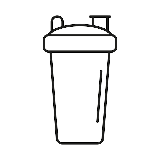 Simple Stylized Protein Shaker Bottle Illustration | Jiffy Designs