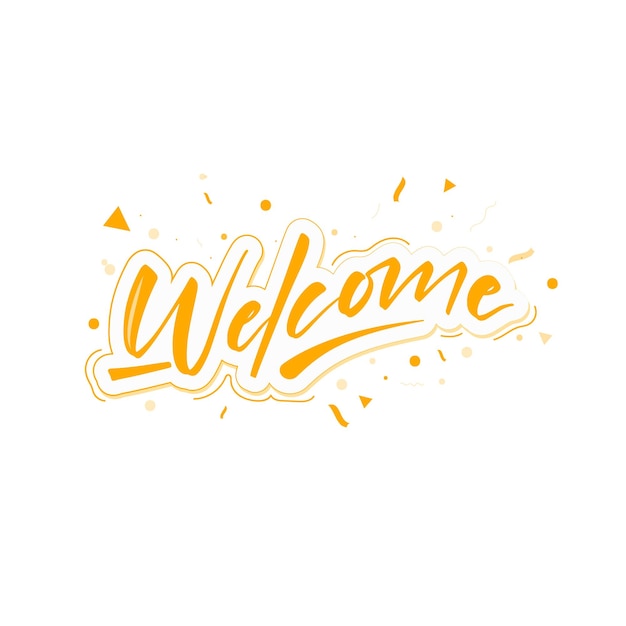 Vibrant Yellow Welcome Sign with Confetti Accents | Jiffy Designs