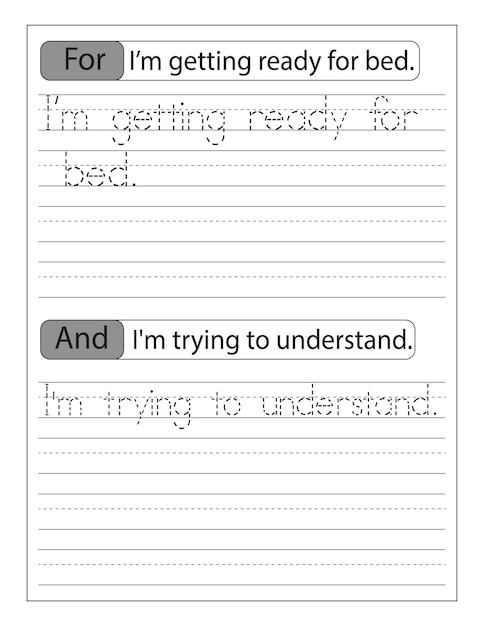 Handwritten Phrases About Getting Ready for Bed | Jiffy Designs