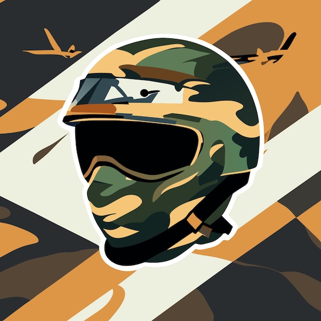 Rugged Camouflage Motorcycle Helmet with Bold Graphic Design | Jiffy ...