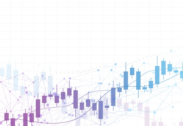 Vibrant Candlestick Chart with Flowing Data Visualization | Jiffy Designs