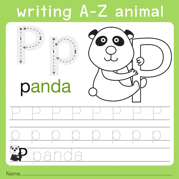 Panda Writing Practice Worksheet with Tracing Lines | Jiffy Designs