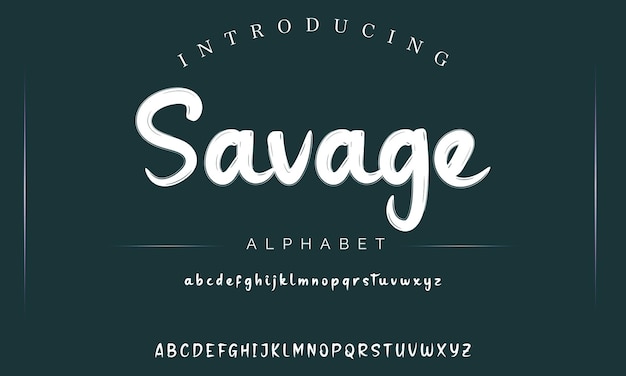 Dramatic Savage Alphabet with Elegant Cursive Lettering | Jiffy Designs
