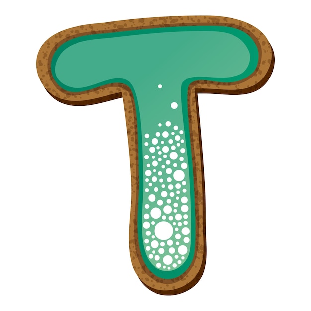 Delightful Gingerbread Letter T with Bubbly Mint Filling | Jiffy Designs