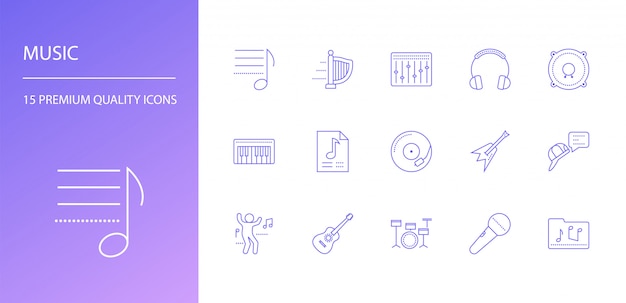 Harmonious Symphony: A Collection of 15 Music-Themed Icons | Jiffy Designs