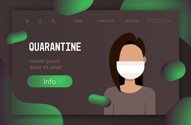 Masked Woman in Quarantine Isolation on Dark Website | Jiffy Designs