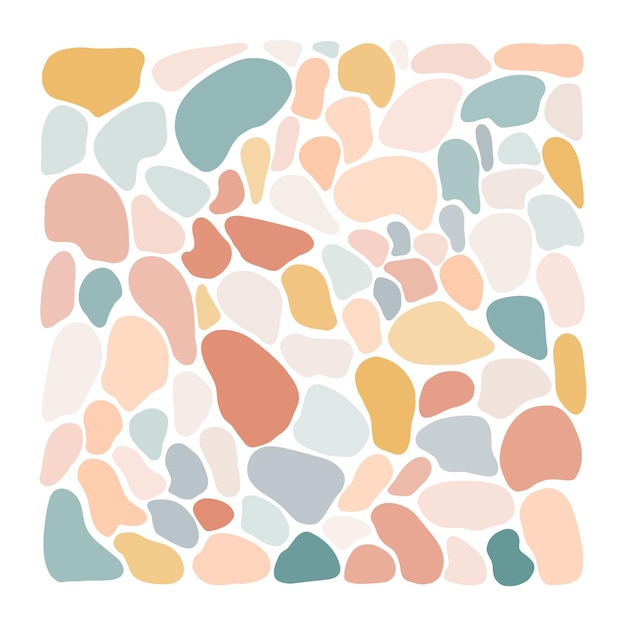 Vibrant Pebble Mosaic Pattern in Pastel Hues | Jiffy Designs