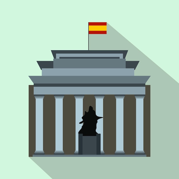 Iconic Spanish Government Building with Waving Flag | Jiffy Designs