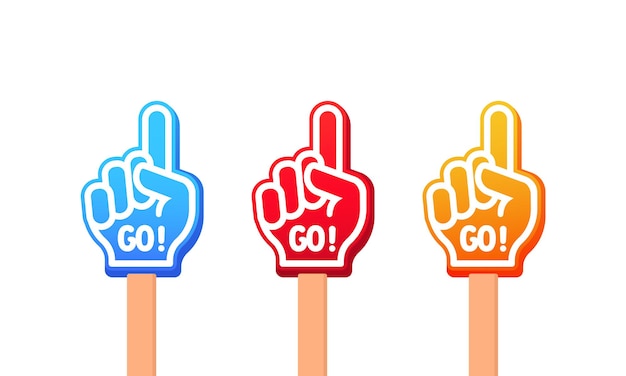 Vibrant Cheer Foam Fingers in Primary Colors | Jiffy Designs