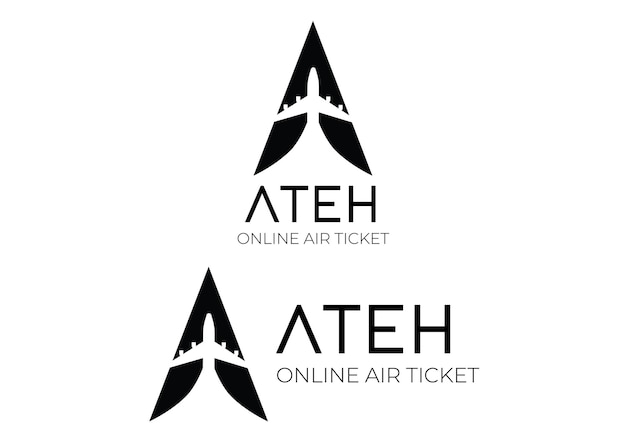 Sleek Minimalist Airline Ticket Logo with Distinctive Arrowhead Symbol ...