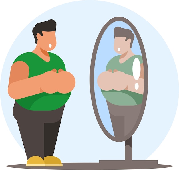 Man Reflects on His Changing Self-Perception in Mirror | Jiffy Designs