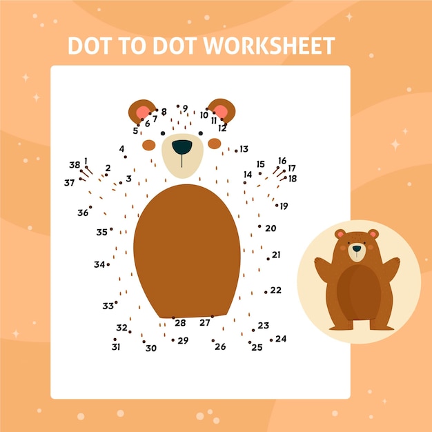 Charming Bear Dot-to-Dot Puzzle for Kids | Jiffy Designs