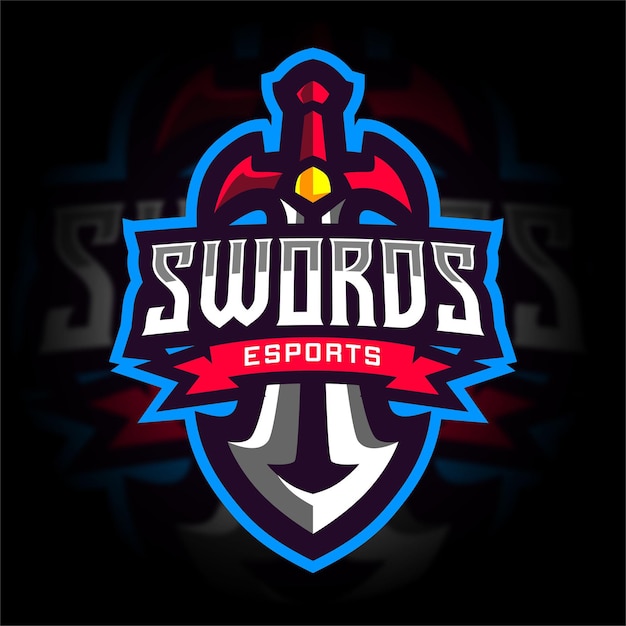 Vibrant Swords Esports Logo with Striking Sword Symbol | Jiffy Designs