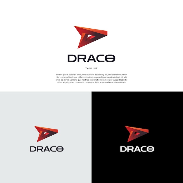 Sleek and Powerful Drace Logo Design | Jiffy Designs