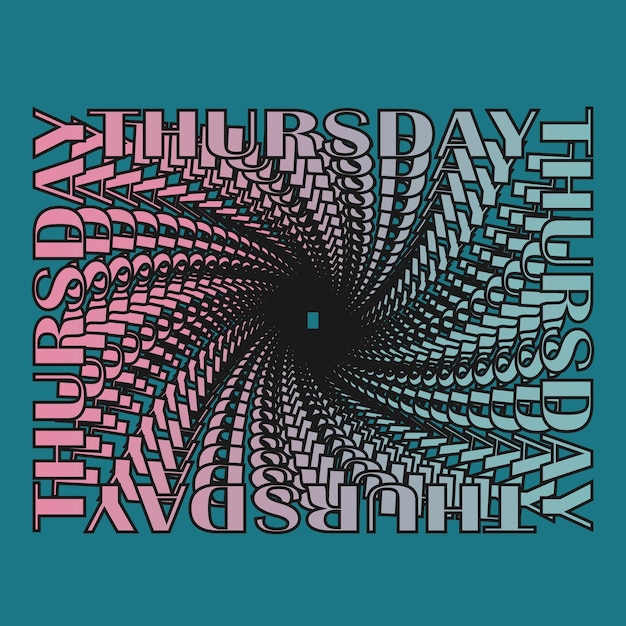 Vibrant Typographic Spiral Vortex on Turquoise Background | Jiffy Designs