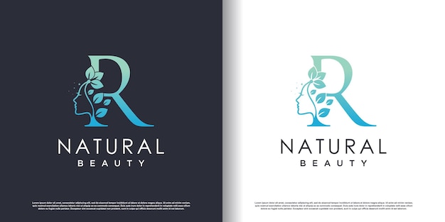 Elegant Nature-Inspired Letter R Logo for Natural Beauty Brand | Jiffy ...