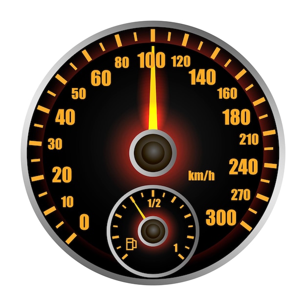 Vibrant Speedometer Dial with Glowing Indicator | Jiffy Designs