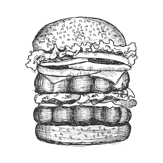 Delicious Handcrafted Burger with Mouthwatering Details | Jiffy Designs