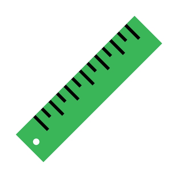 Vibrant Green Ruler with Black Markings | Jiffy Designs