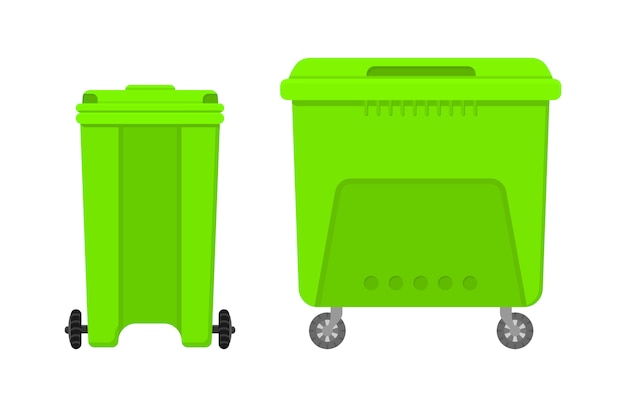 Bright Green Recycling Bins with Wheels for Waste Disposal | Jiffy Designs